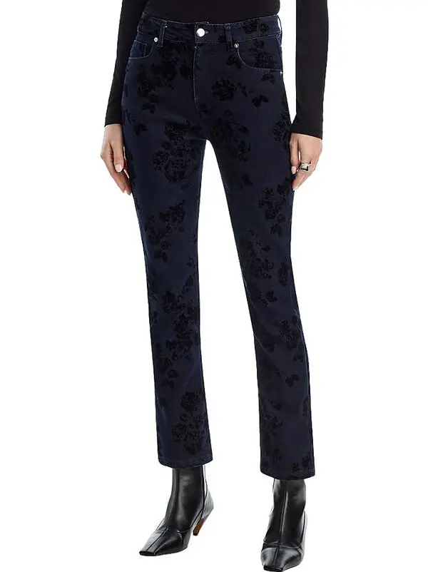 Aqua High-rise Bootcut Jeans - Indigo/black