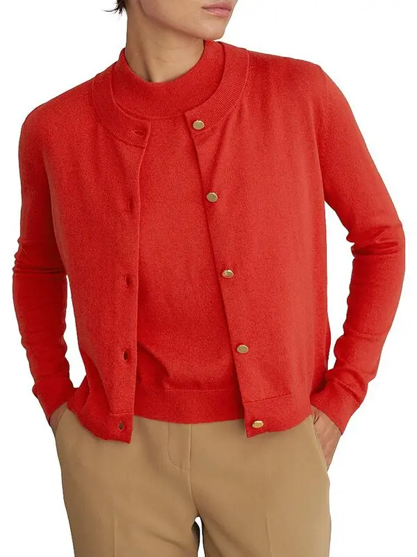 HOBBS LONDON Priya Cardigan - Hibiscus Red