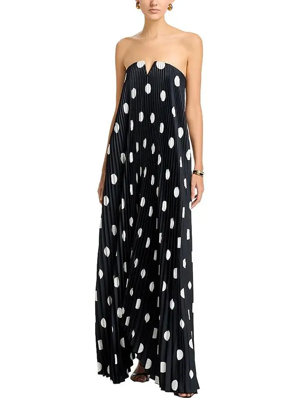 L'IDEE Black Tie Gown - Polka Noir