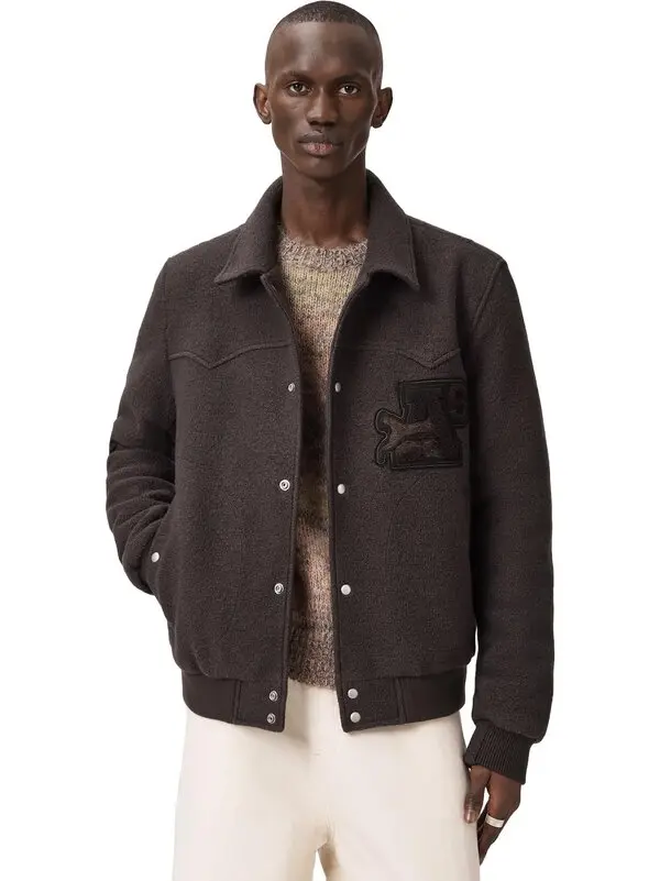 ALLSAINTS Royce Wadded Patch Jacket - Weathered Brown