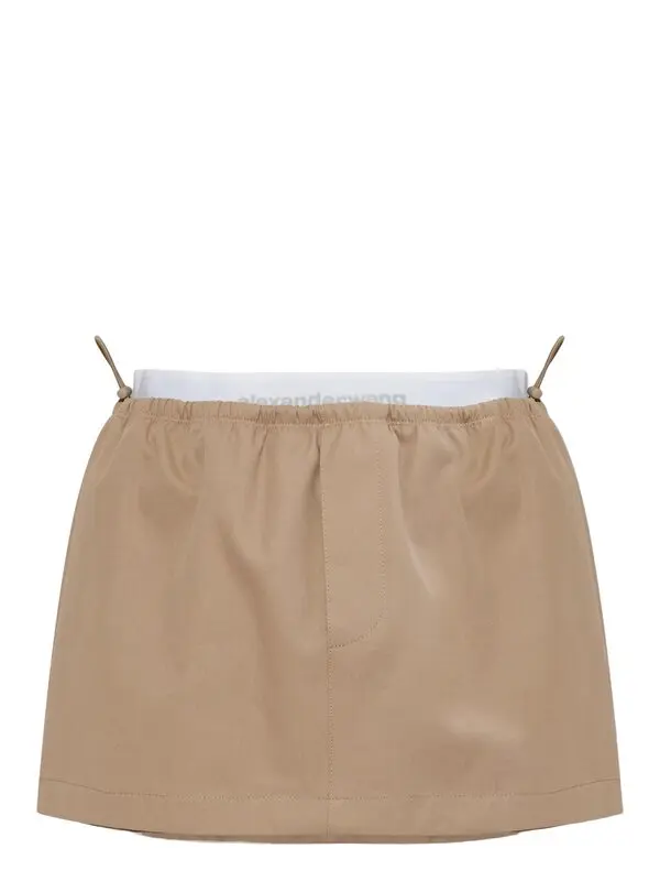 Alexander Wang Logo Skirt - Beige