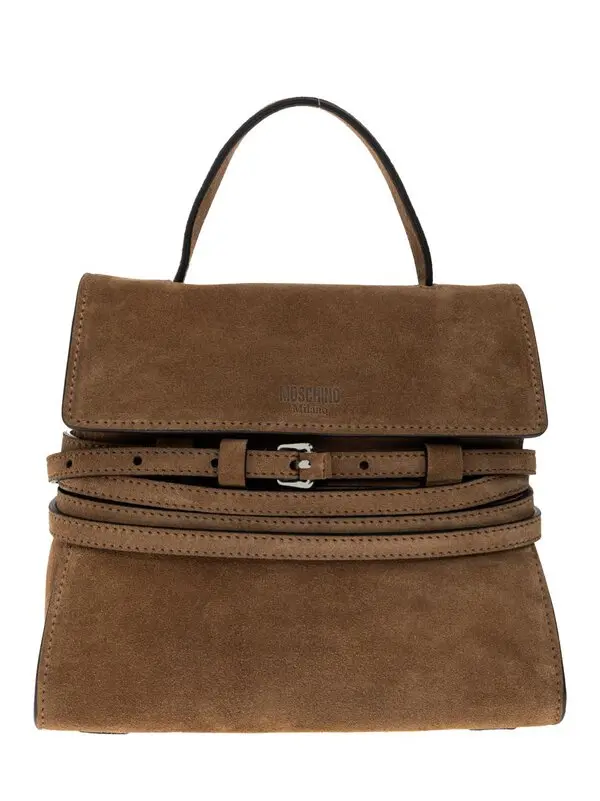 Moschino Suede Handbag - Brown