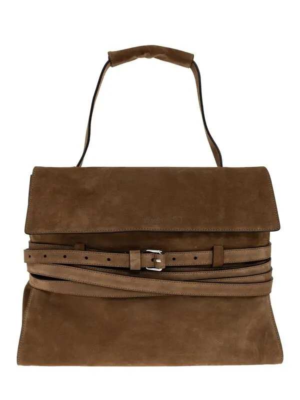 Moschino Suede Handbag - Brown