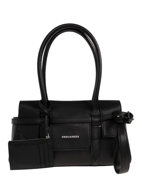 Dsquared2 Shoulder Bag With Detachable Pouch - Black