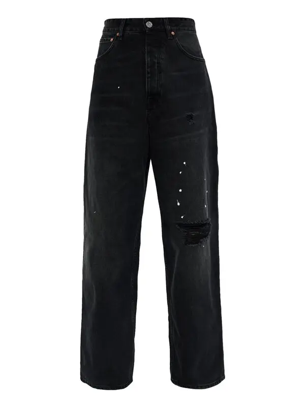 Vetements Vintage-effect Jeans - Black