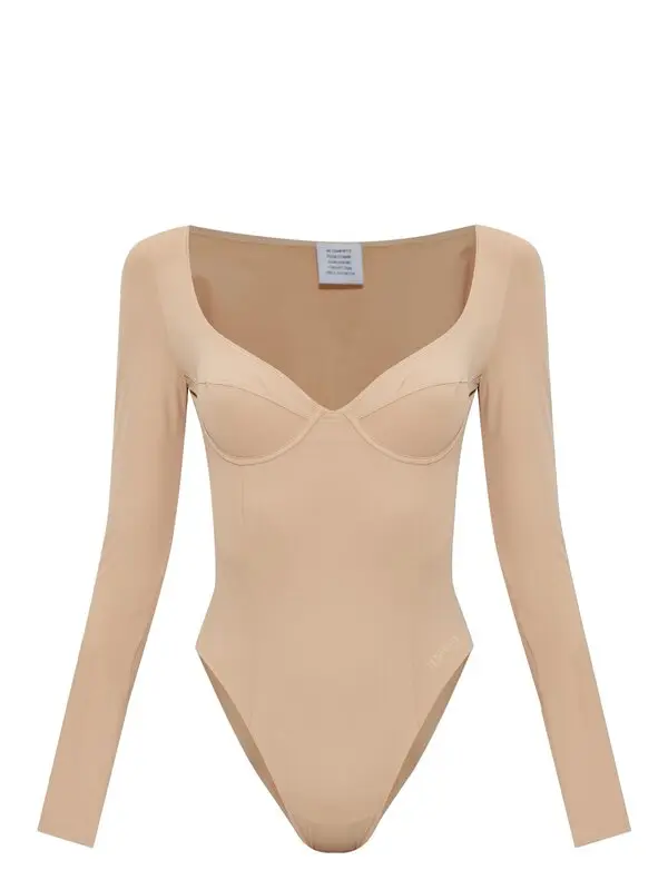 Vetements Long-sleeved Bodysuit - Beige