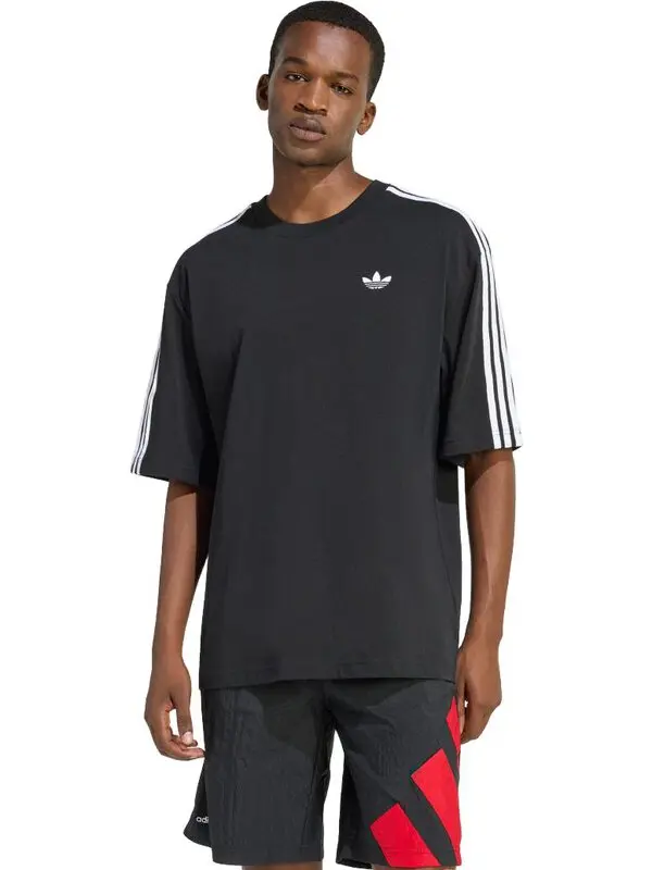 Adidas Adicolor 3-stripes Oversized Tee - Black