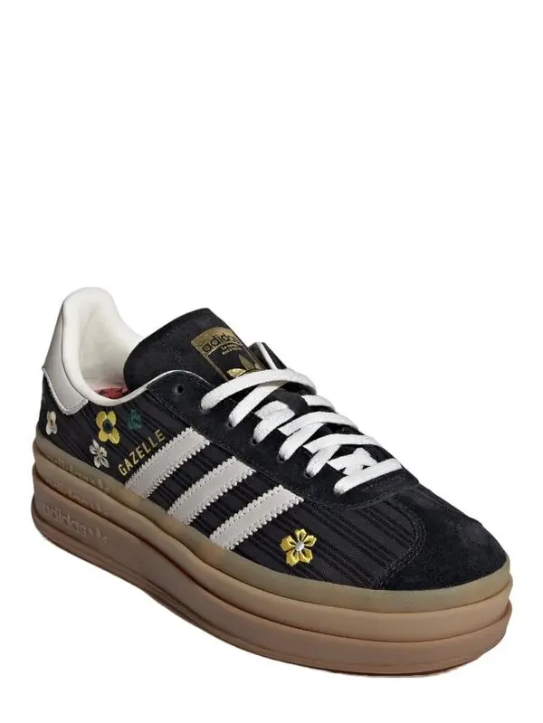 Adidas Gazelle Bold Sneakers - Core Black / Off White / Yellow