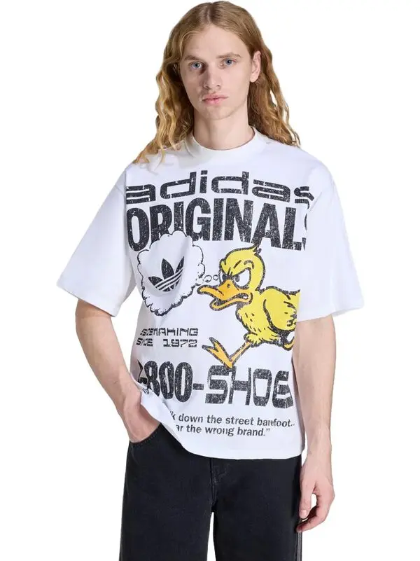 Adidas Originals Duck Graphic Tee - White