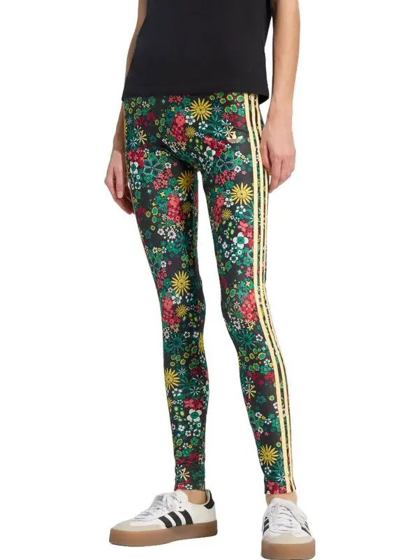 Adidas X Liberty London Leggings - Black / Bold Green / Collegiate Green / Eqt Yellow