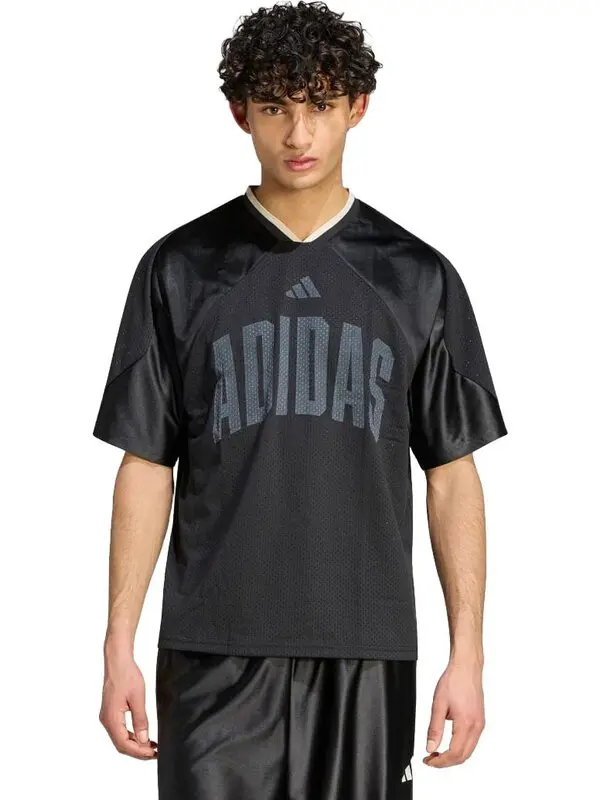 Adidas Stadium Graphic Mesh Tee Black - Black / Off White