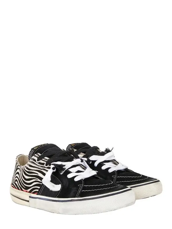 PAUL EASTERLIN Caly Star Low Sneakers - Black & Zebra
