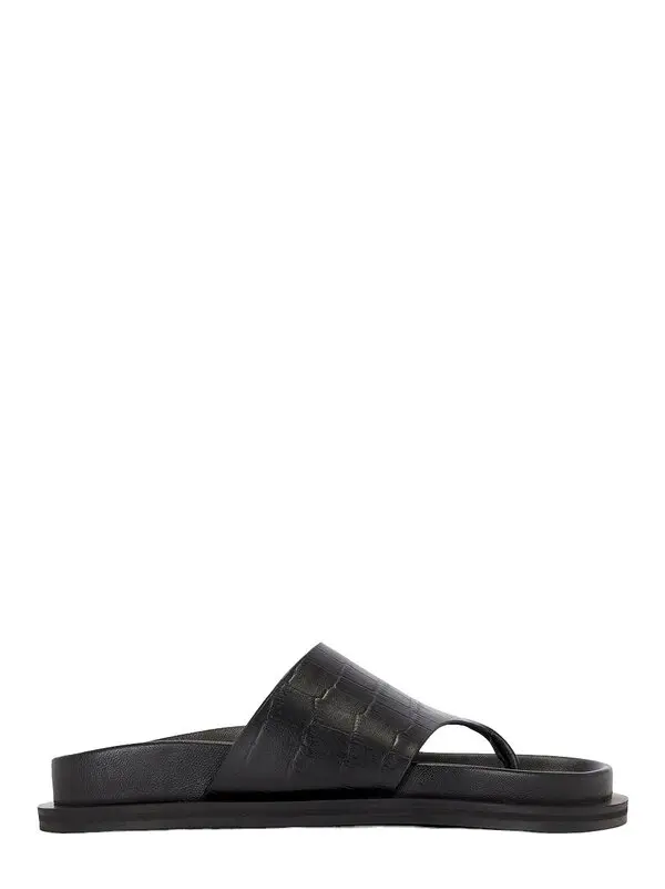 A.emery Imara Sandals - Black Embossed Croc