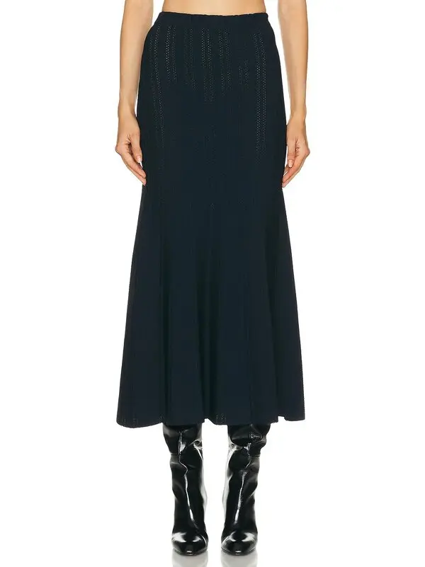 Adam Lippes Lyra Knit Skirt - Navy