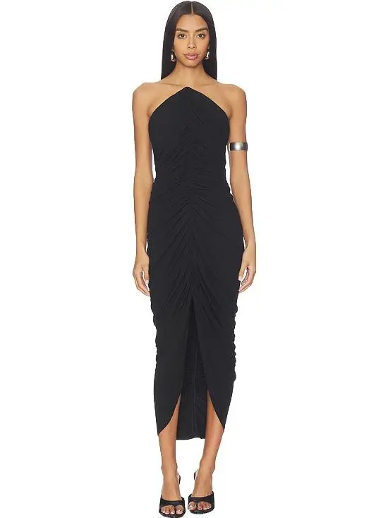 Alexander Wang Structured Bodice Midi Dress - Black