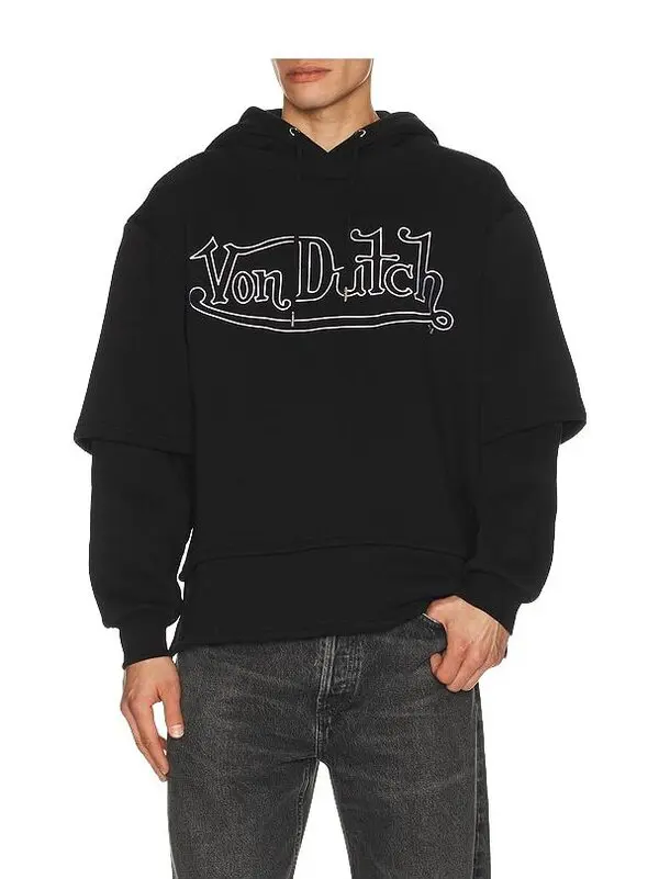 VON DUTCH Logo 2fer Hoodie - Jet Black