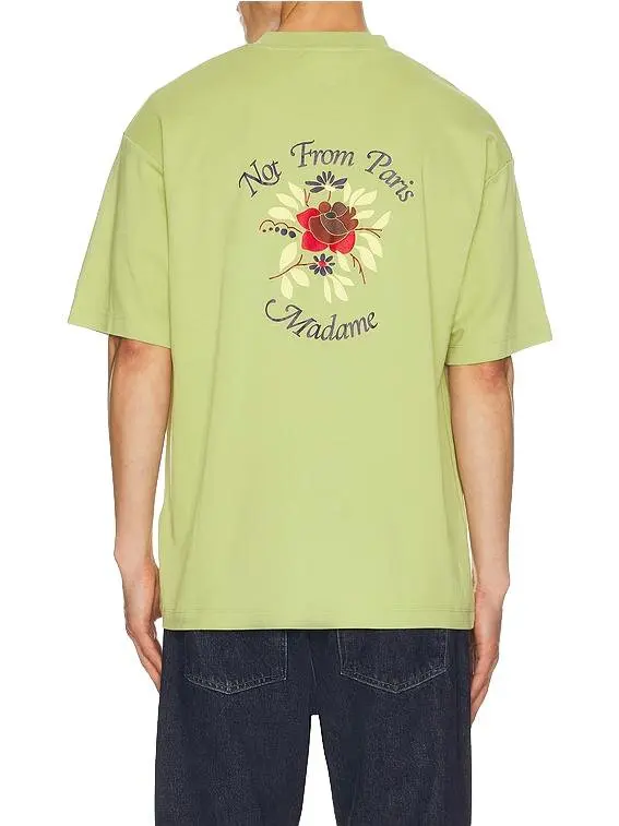 DRÃ´LE DE MONSIEUR Dr&ocirc;le De Monsieur T-shirt Slogan Rose In Olive - Light Olive