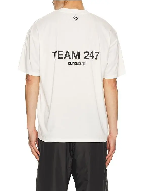 247 BY REPRESENT Team Oversized Tee In White - Flat White