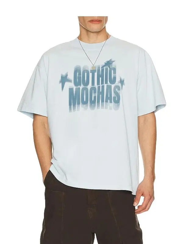 GOTHICMOCHAS Star Power 2.0 Tee In Baby Blue - Light Blue