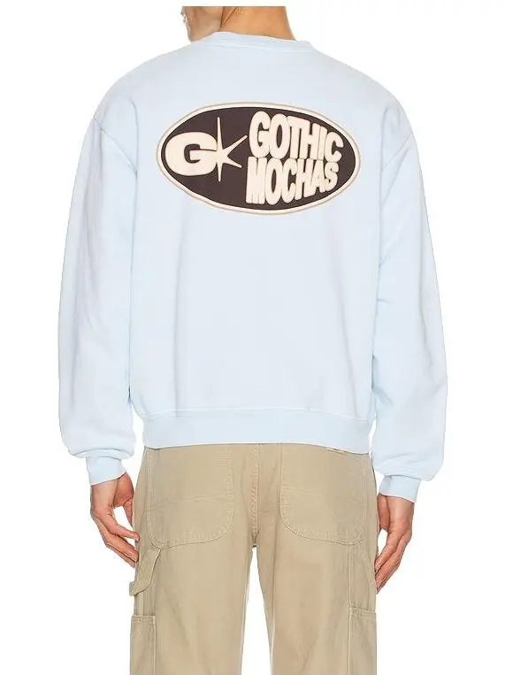 GOTHICMOCHAS Pill Crewneck Sweatshirt - Light Blue