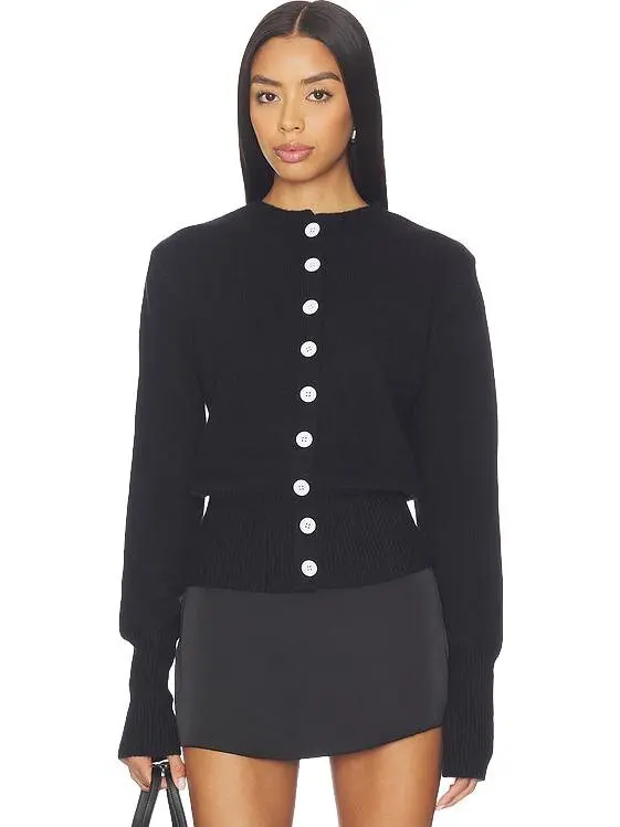 ALL THE WAYS Brittany Button Up Sweater - Black