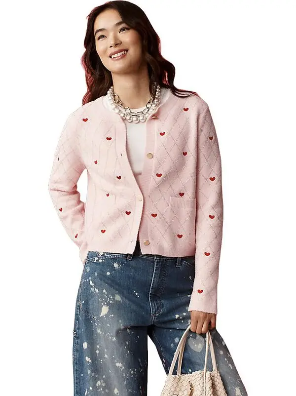 NVLT Embellished Heart Motif Jacket - Blush Pink