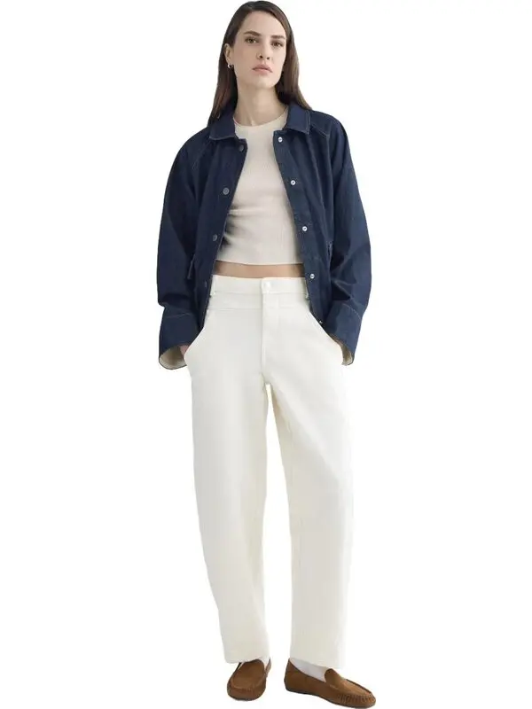 Everlane Double-stitch Barrel Pant - Bone