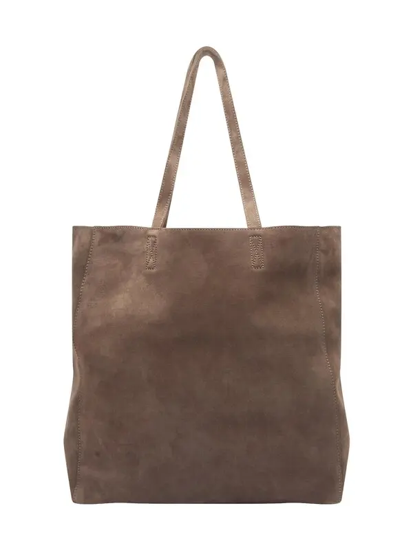 NOTHING WRITTEN Cou Suede Shopper Bag - Gray
