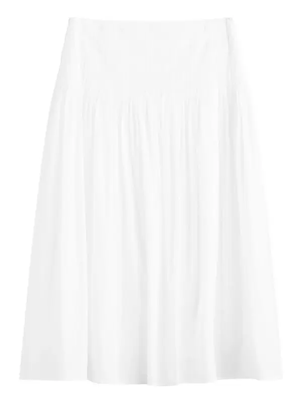 NOTHING WRITTEN Sherry Pleated Midi Skirt - White