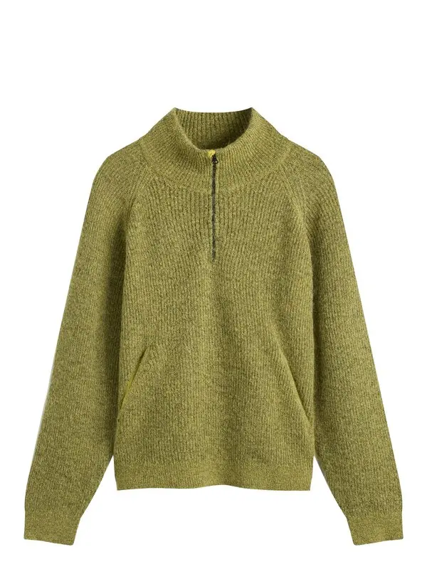HIKING PATROL Essence Mohair Mixed Knit Top - Yellow