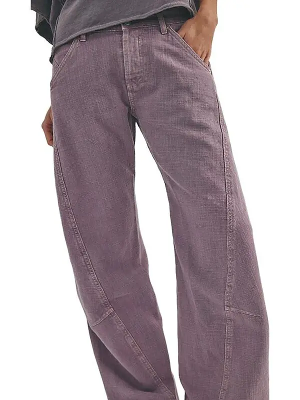 Free People Highland Low-rise Bowed Jeans - Cool Violet