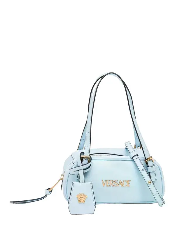 Versace Mini Tote Bag With Keychain Tag - Blue