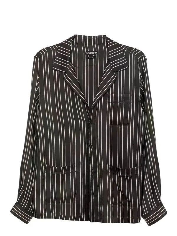 TOM FORD Striped Shirt - Black