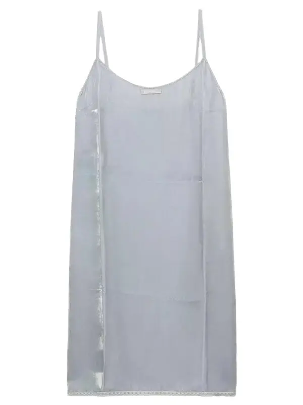 Prada Flared Spaghetti-straps Slip Dress - Grey