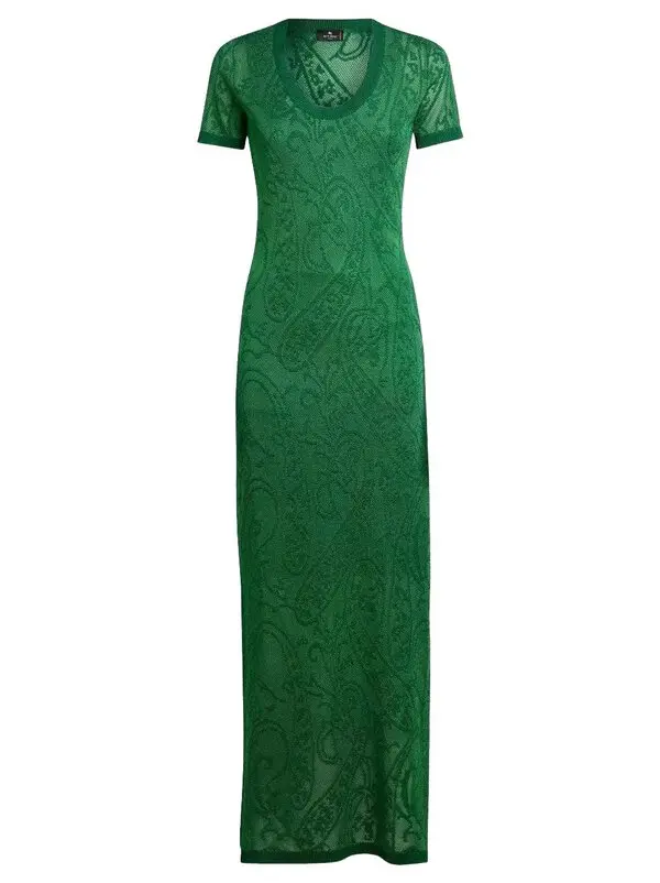Etro Paisley-print Maxi Dress - Green