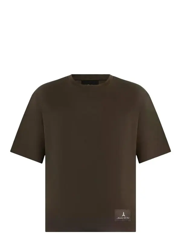 Manière De Voir Paul Logo-patch T-shirt - Brown