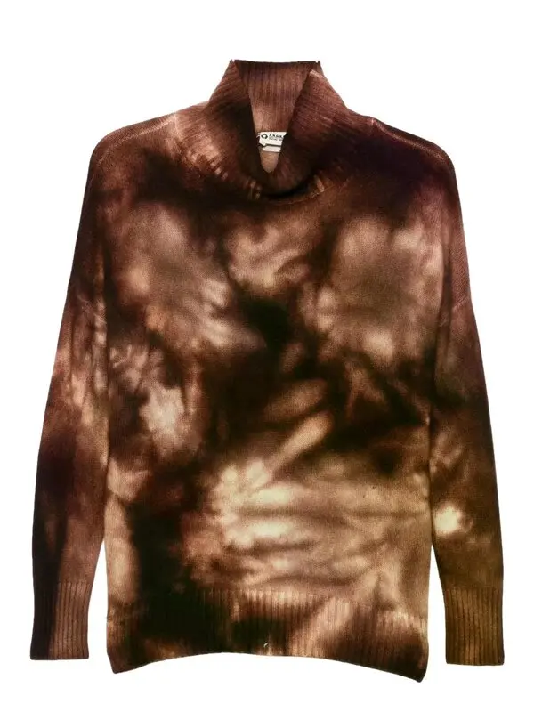 A.N.G.E.L.O. VINTAGE CULT Tie-dye High-neck Sweater - Brown