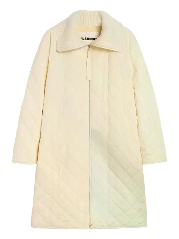 JIL SANDER Quilted Coat - Neutrals