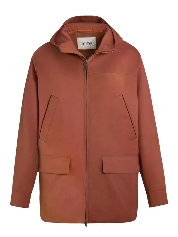 TOD'S Hooded Parka Coat - Brown