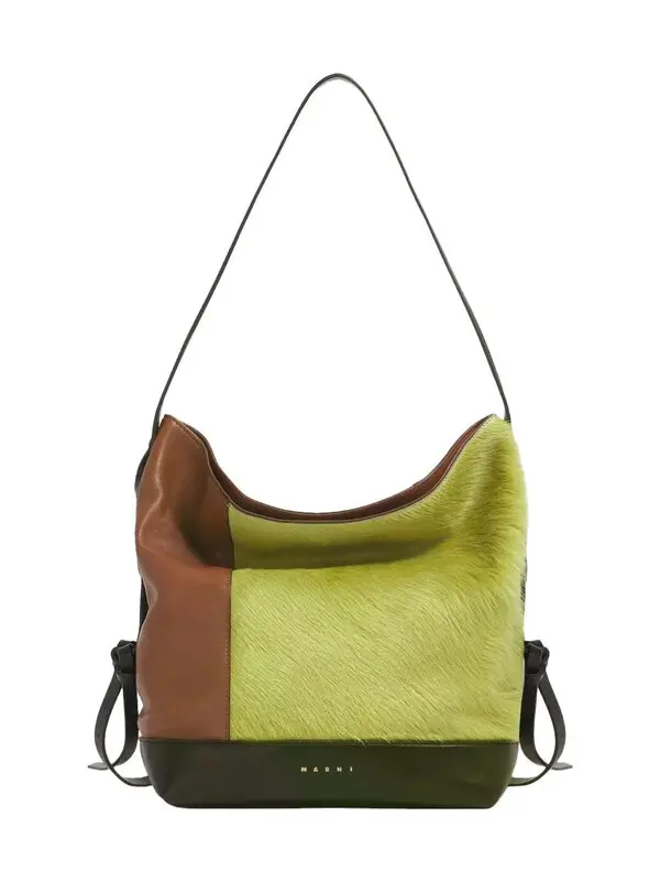 Marni Colour-block Shoulder Bag - Brown