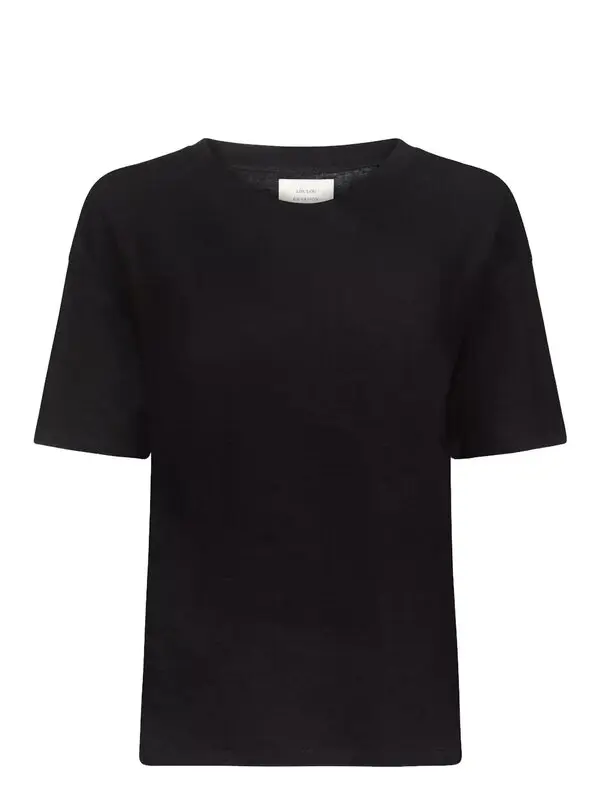 Loulou De Saison Ribbed Short-sleeve T-shirt - Black