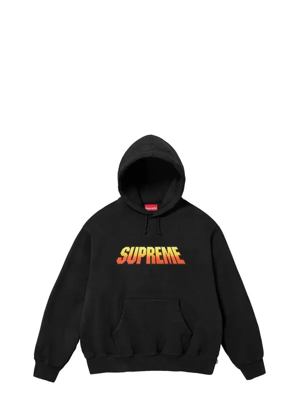 Supreme Logo-print Hoodie - Black