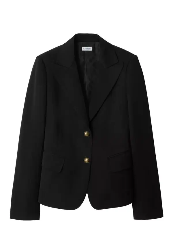 Burberry Buttoned Tailored Blazer - Black