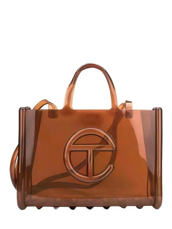 Melissa X Telfar Large Jelly Tote - Brown