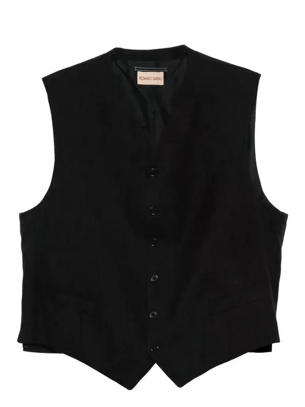 ROMEO GIGLI 1990s Button-fastening Waistcoat - Black