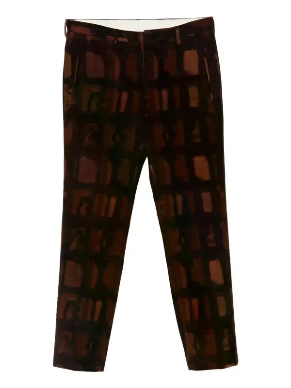 ROMEO GIGLI Patterned Trousers - Brown