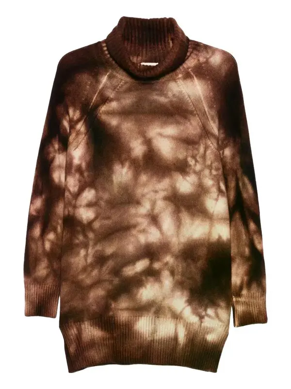 A.N.G.E.L.O. VINTAGE CULT Tie-dye Roll-neck Sweater - Brown