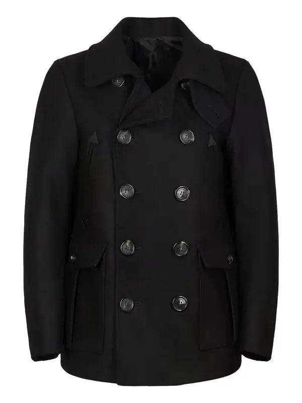 Dsquared2 Double-breasted Pocket Coat - Black