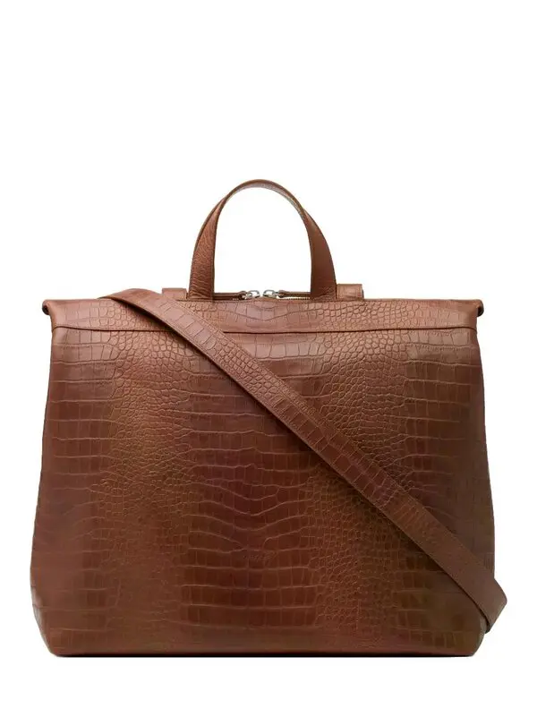 Marsèll Croc-embossed Tote Bag - Brown