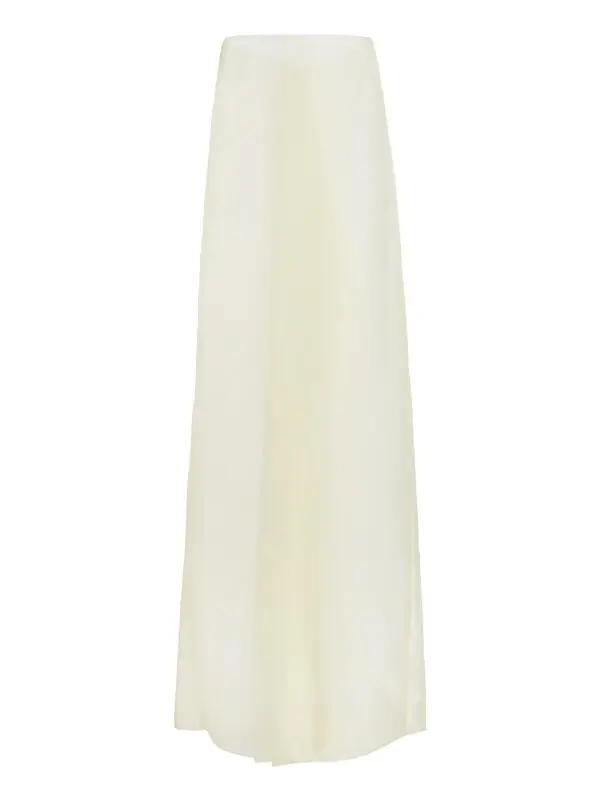 ZANKOV Yoko Silk-organza Maxi Skirt - Yellow